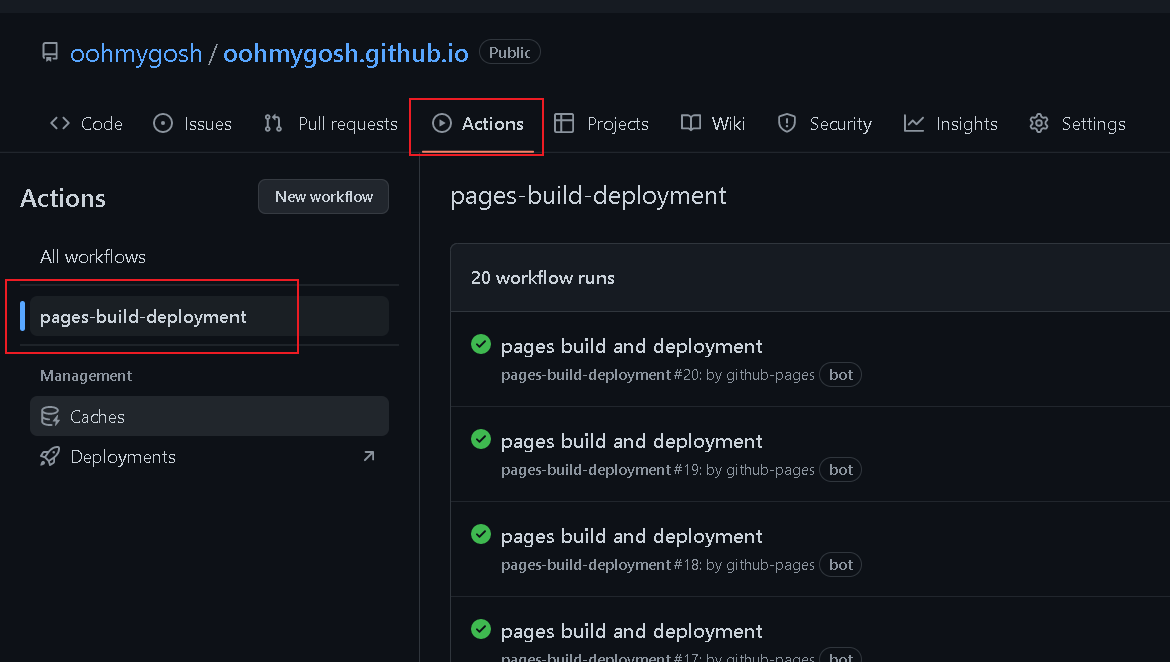 GitHub Actions自动部署博客 | OOHMYGOSH